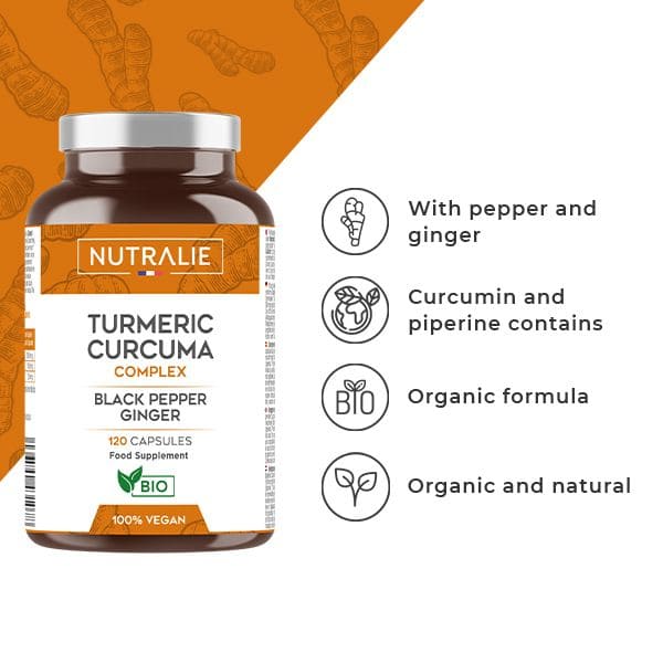 Turmeric Complex with Black Pepper and Ginger | 120 Capsules | Nutralie