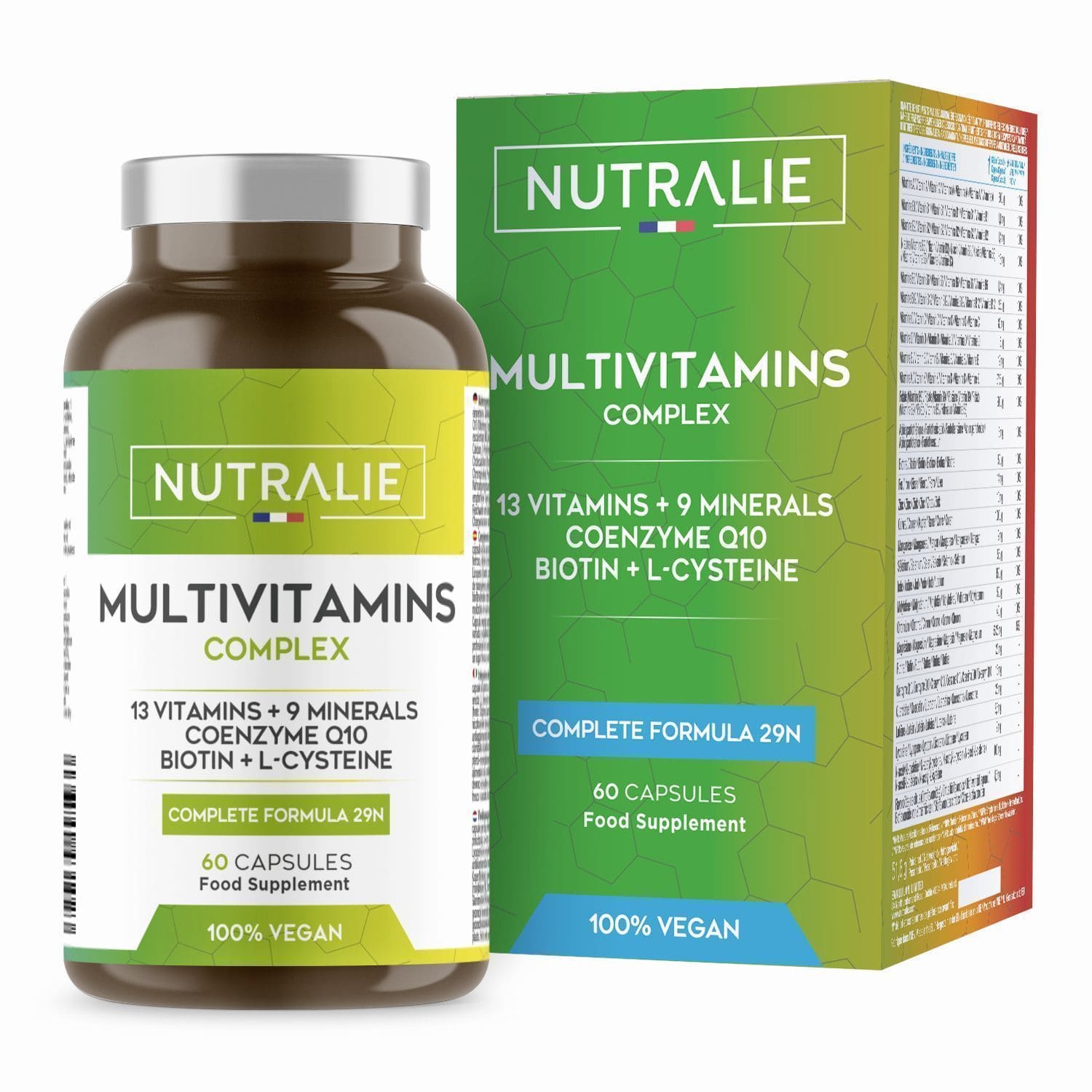 Multivitamines Complex Natural | 60 Capsules | 13 vitamines et 9 ...