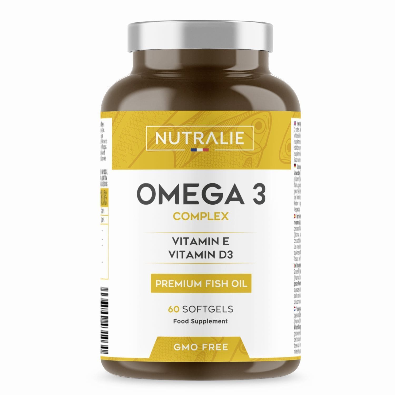 Omega 3 Complex | 60 Softgels | Avec Acides Gras EPA et DHA | Nutralie