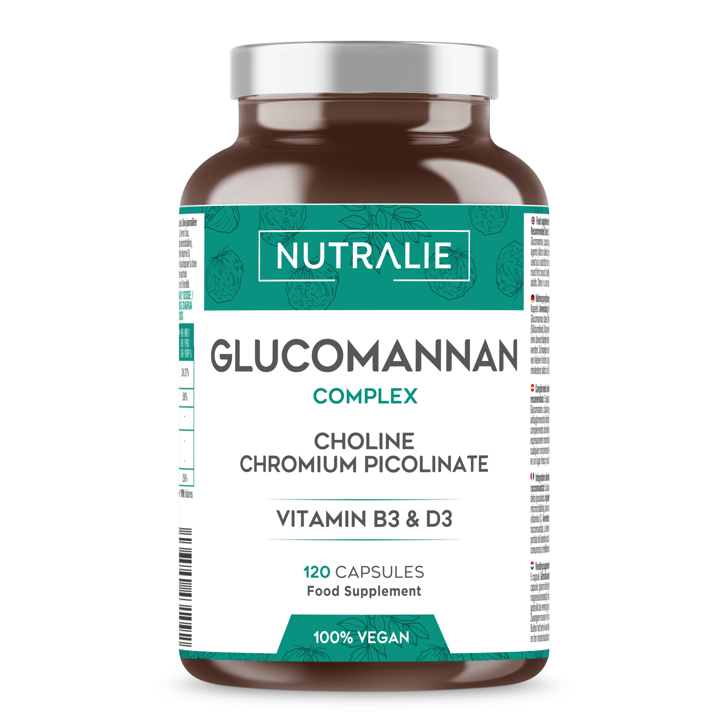 Glucomanano Complex | 120 Cápsulas | Glucomanano de Konjac l Nutralie